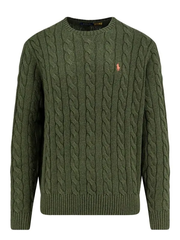 Polo Ralph Lauren Cable Knit Crew Neck Sweater - Green