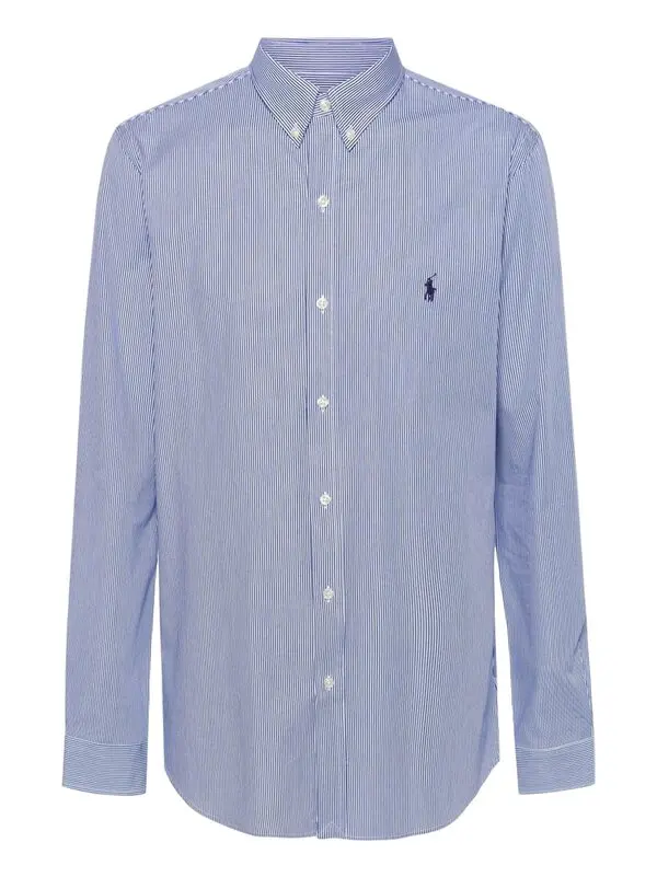 Polo Ralph Lauren Striped Stretch Cotton Shirt - Blue