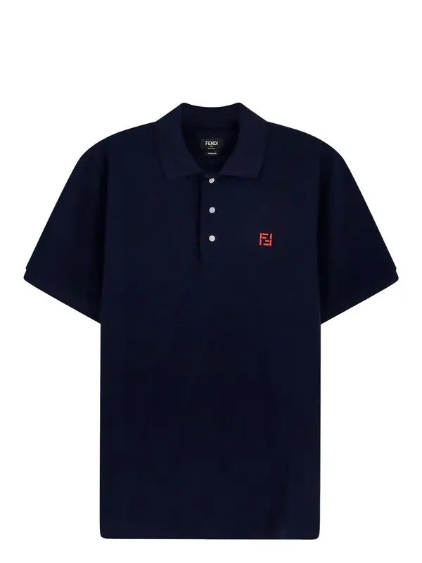 Fendi Cotton Polo Shirt - Blue