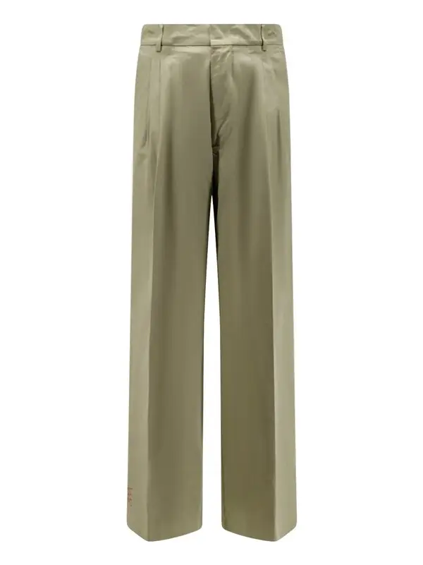 AMARANTO Cotton Trousers - Green