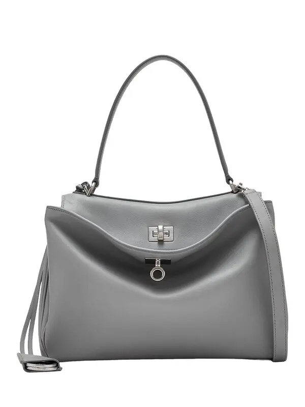 Balenciaga Rodeo Leather Crossbody Bag - Grey