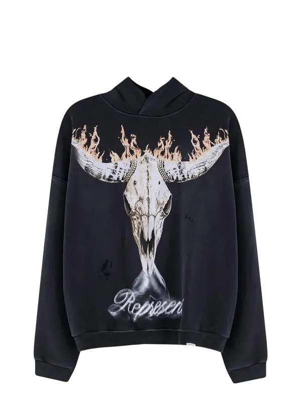 REPRESENT Cotton Sweatshirt - Black