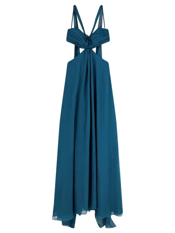Retrofete Meira Chiffon Dress - Blue