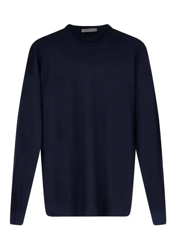 Corneliani Virgin Wool Crew Neck Sweater - Blue