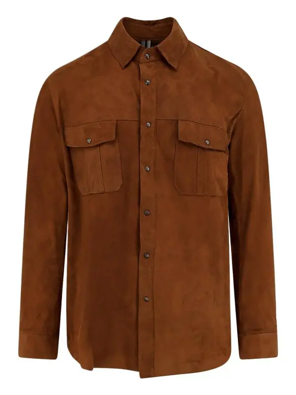 DFOUR Suede Shirt - Brown