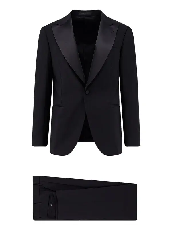 Corneliani Virgin Wool And Mohair Tuxedo - Black