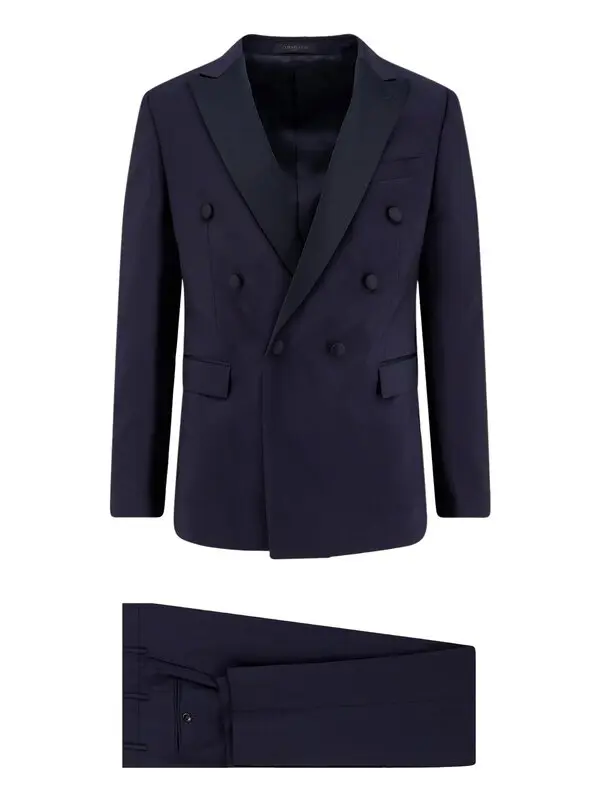 Corneliani Virgin Wool And Mohair Tuxedo - Blue