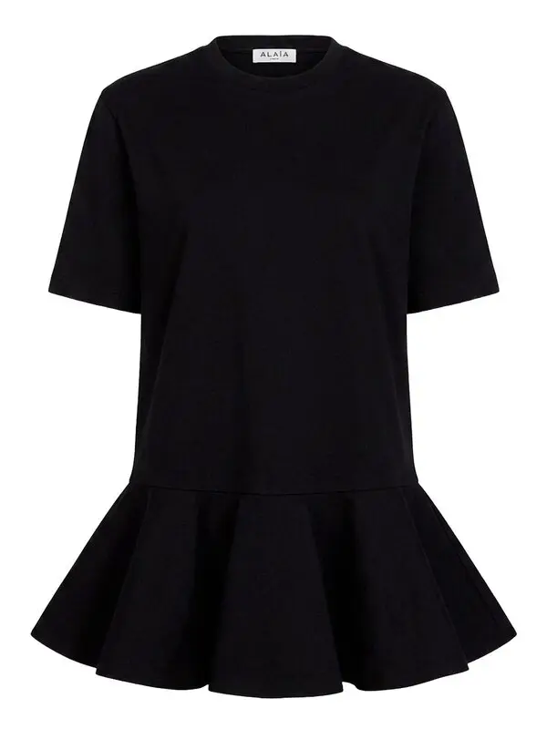 Alaïa Crinoline Cotton Jersey T-shirt - Black