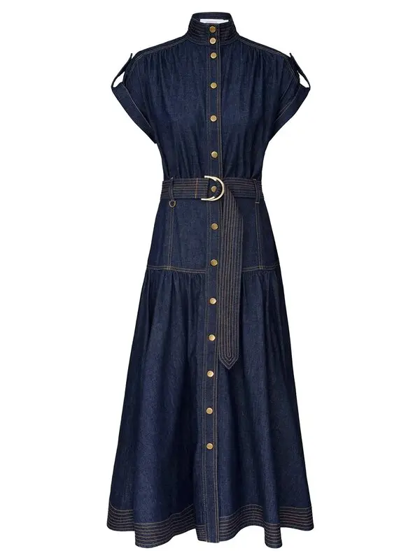 Zimmermann Long Denim Dress - Blue