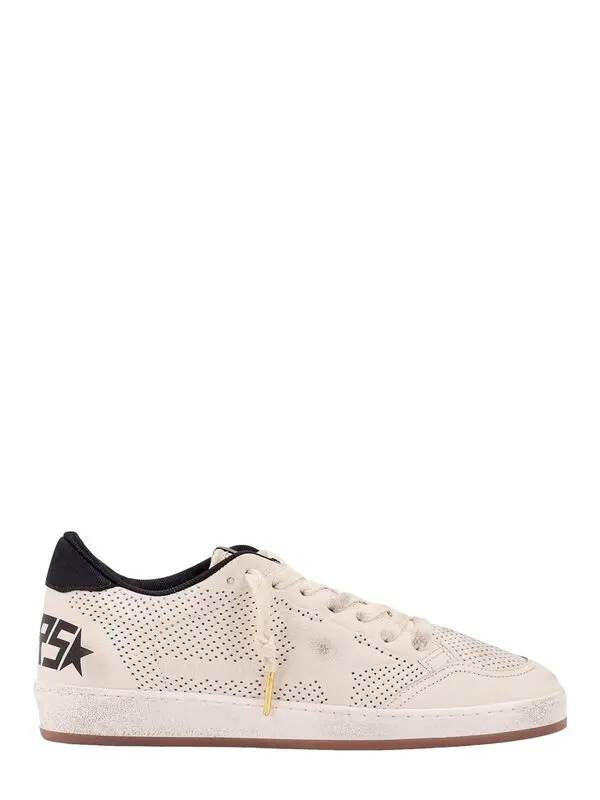 GOLDEN GOOSE Ball Star Perforated Leather Sneakers - White