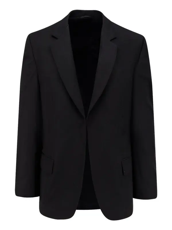 Balenciaga Wool Blazer With Modal Insert - Black