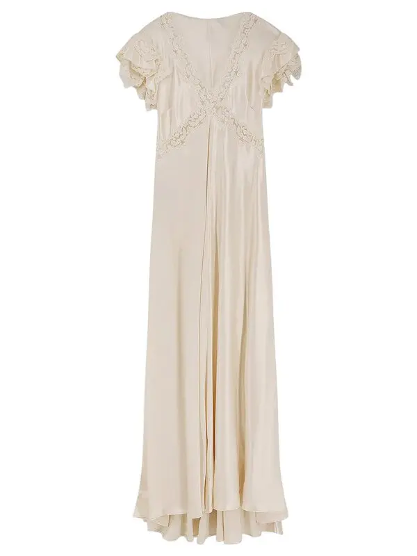 Alberta Ferretti Viscose Long Dress - Beige