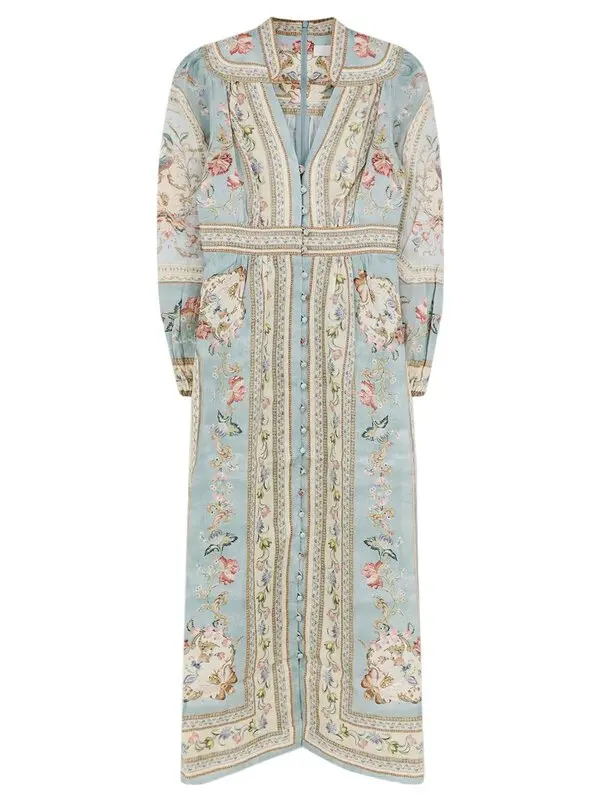 Zimmermann Roselight Linen Dress - Multicolor