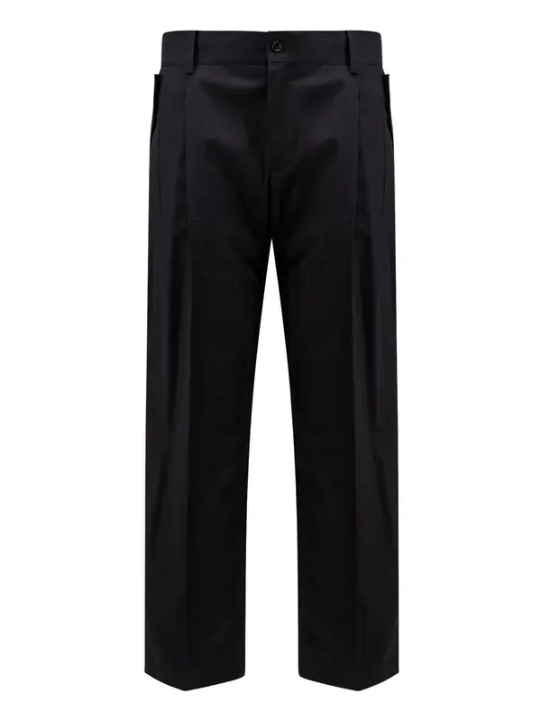 Dolce & Gabbana Tailored Cotton Trousers - Black