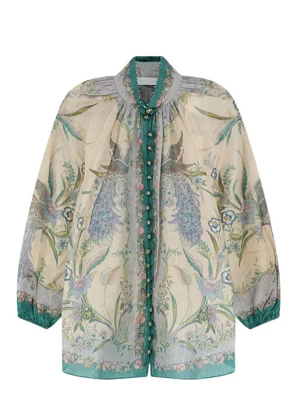 Zimmermann Indra Cotton And Silk Shirt - Multicolor