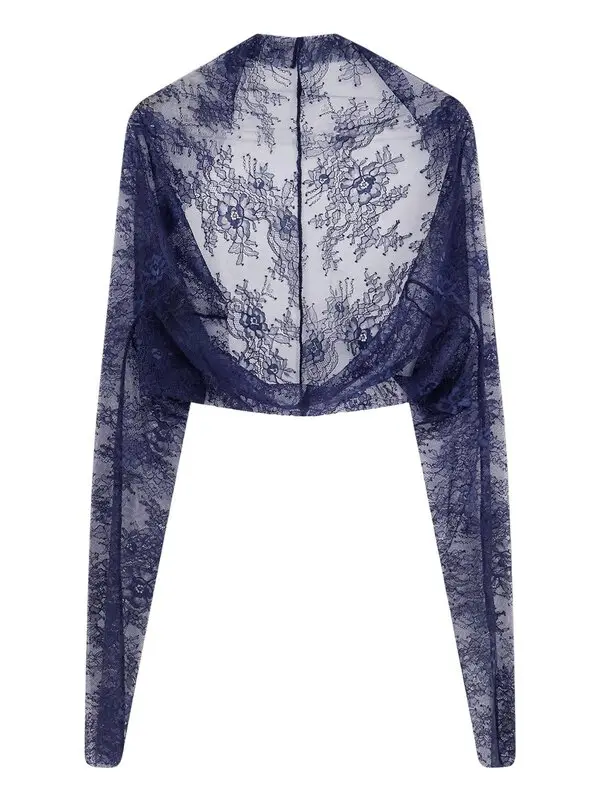 Alberta Ferretti Lace Shrug - Blue
