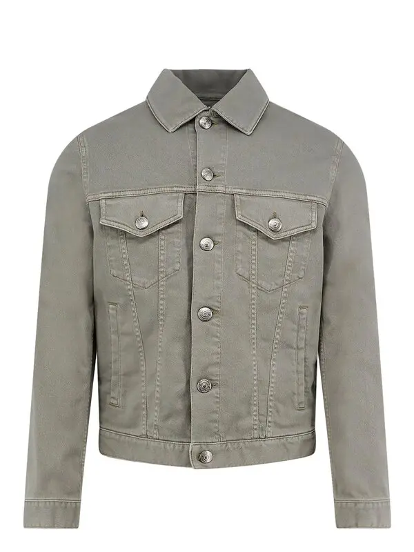 Brunello Cucinelli Classic Denim Trucker Jacket - Grey