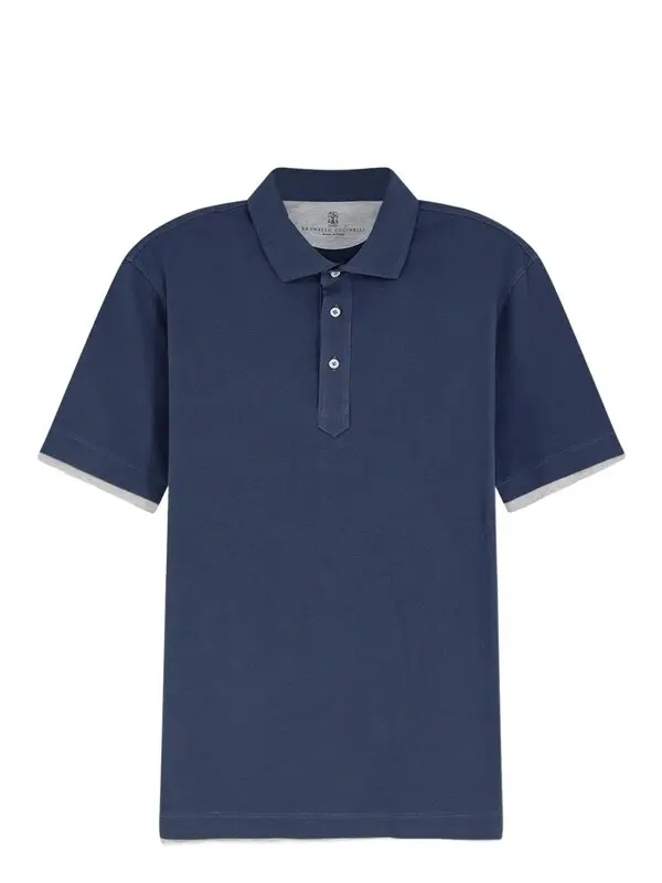 Brunello Cucinelli Cotton Polo Shirt - Blue