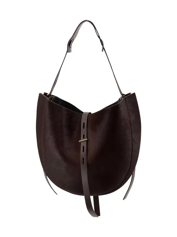 MINOBOSSI Liz Pony Skin Shoulder Bag - Brown