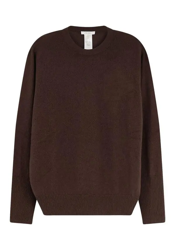 THE ROW Odelle Top Cashmere Sweater - Brown