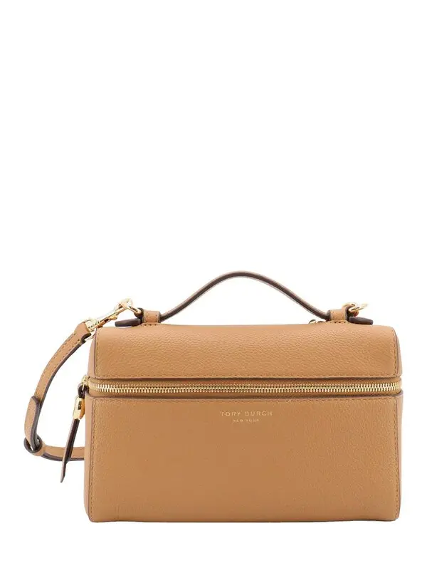 Tory Burch Romy Slim Hammered Leather Crossbody Bag - Brown