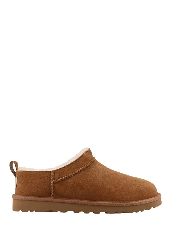 UGG Suede Shearling Lined Sandals - Brown