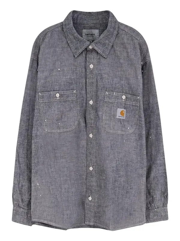 Carhartt Work In Progress Painter Used Effect Cotton Shirt - Blue