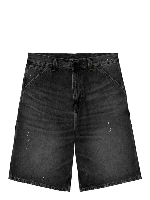 Carhartt Work In Progress Single Knee Denim Shorts - Black