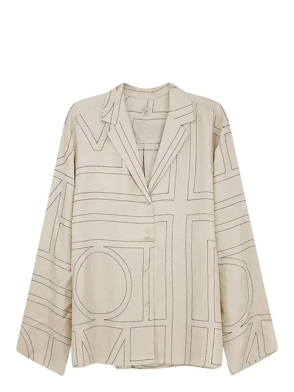 TOTEME Pajamas Organic Silk Shirt - Beige