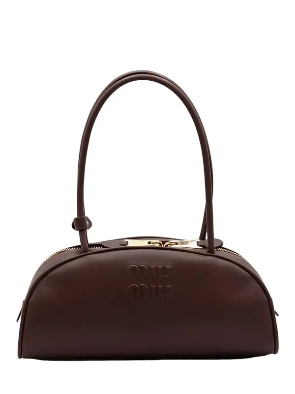 Miu Miu Beau Leather Handbag - Brown