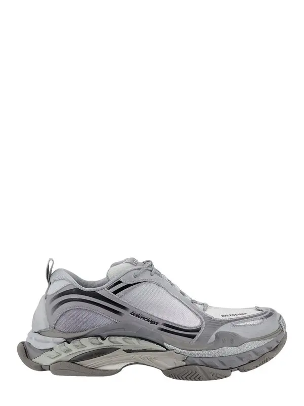 Balenciaga Triple S Gradient Mesh And Nylon Insert Sneakers With Distressed Effect - Grey
