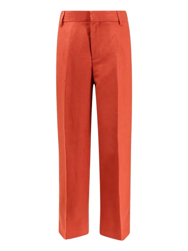 Closed Jurdy Cotton And Linen Trousers - Red