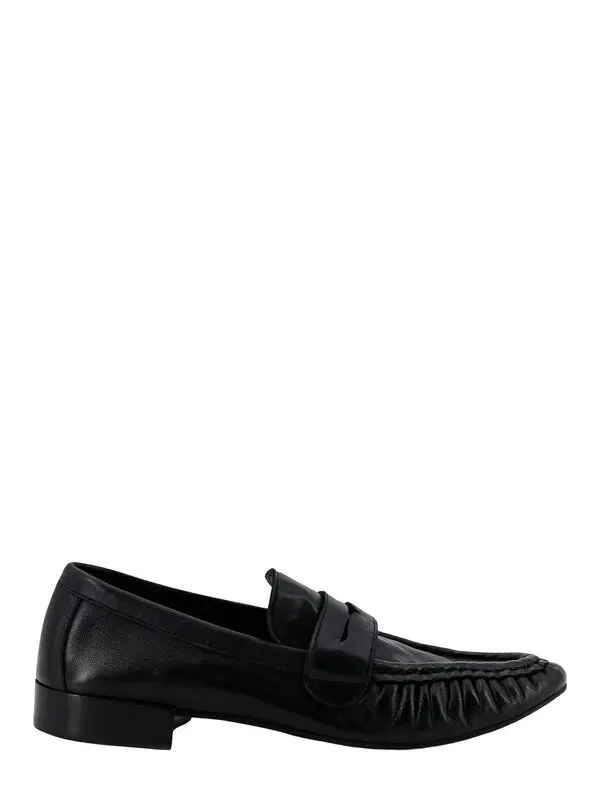 SEMELLE Leather Loafers - Black