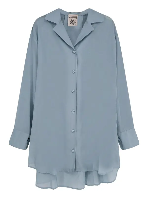 SEMICOUTURE Cotton And Silk Shirt - Blue