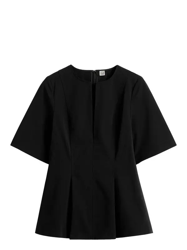 TOTEME Tailored Cotton Top - Black