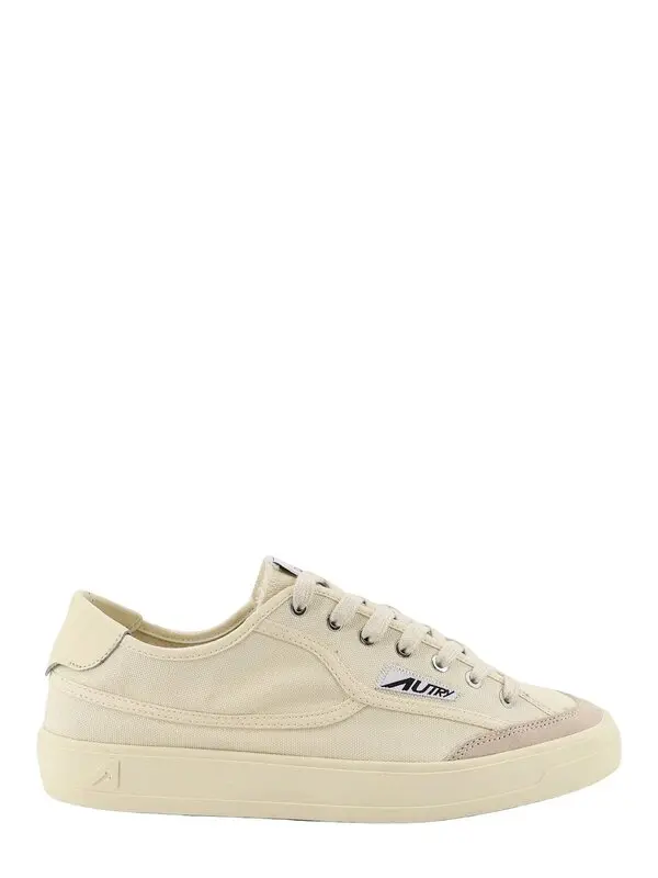 AUTRY Windscape Canvas Sneakers With Side Logo Label - Beige