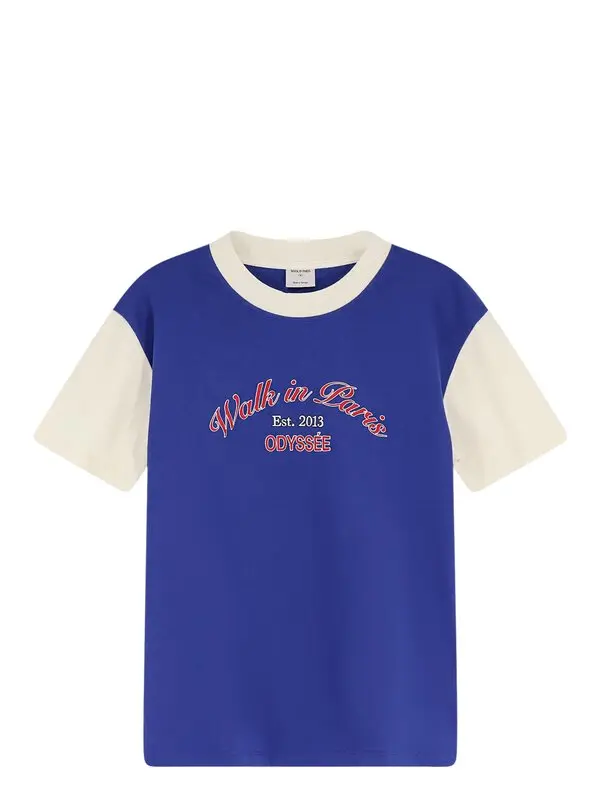 WALK IN PARIS Odyssée Cotton T-shirt - Blue