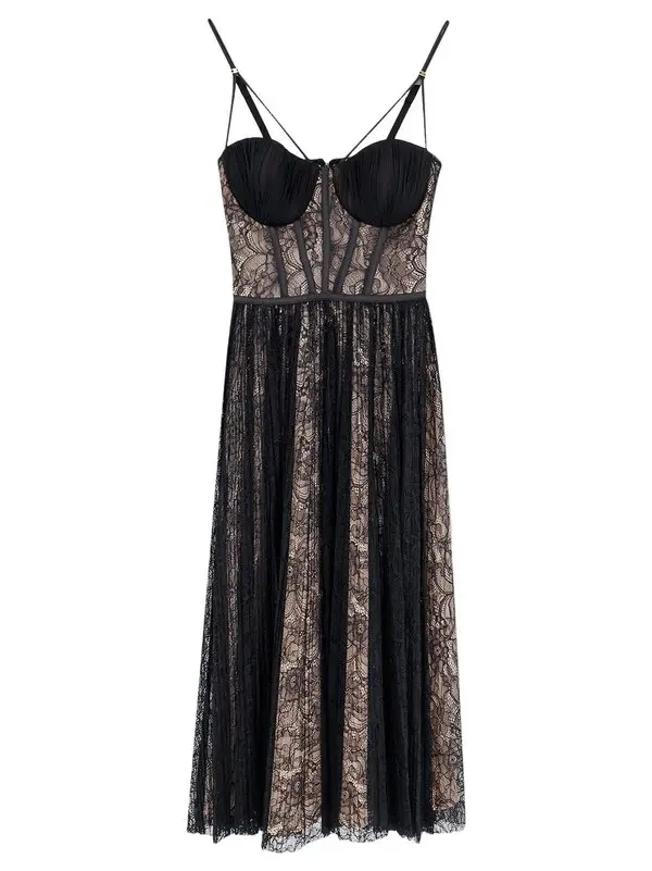 Elisabetta Franchi Events Lace Dress - Black