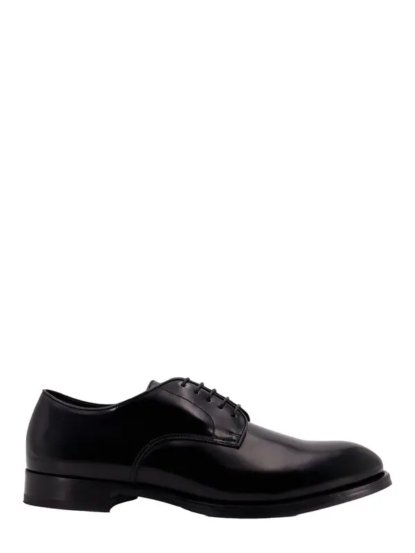 DOUCAL'S Leather Derby Shoes - Black