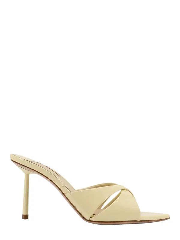 LE SILLA Shirley Patent Leather Pointed Toe High Heel Sandals - Beige
