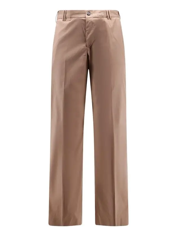 PT TORINO Tailored Cotton Blend Trousers - Brown