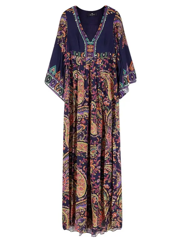 Etro Viscose Long Dress - Multicolor
