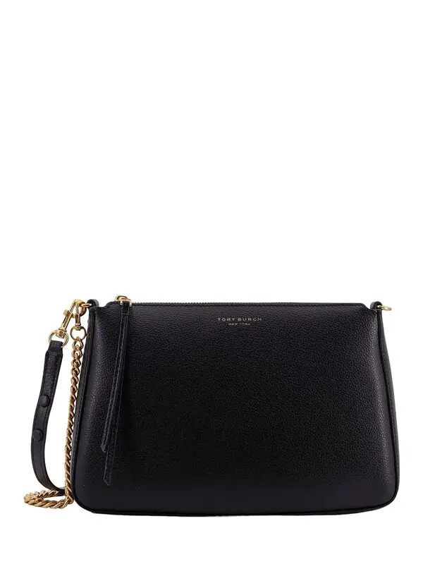 Tory Burch Perry Leather Shoulder Bag - Black
