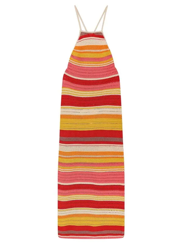 LANEUS Cotton Dress - Multicolor