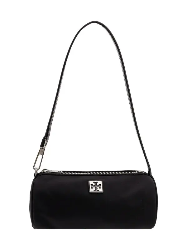 Tory Burch Virginia Nylon Cylindric Shoulder Bag - Black