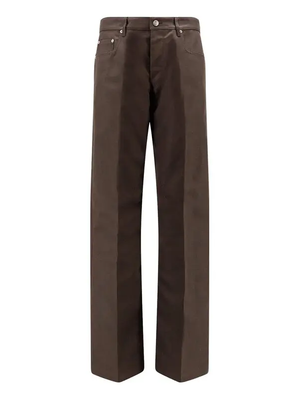 Rick Owens Geth Recycled Material Wide Leg Trousers - Brown