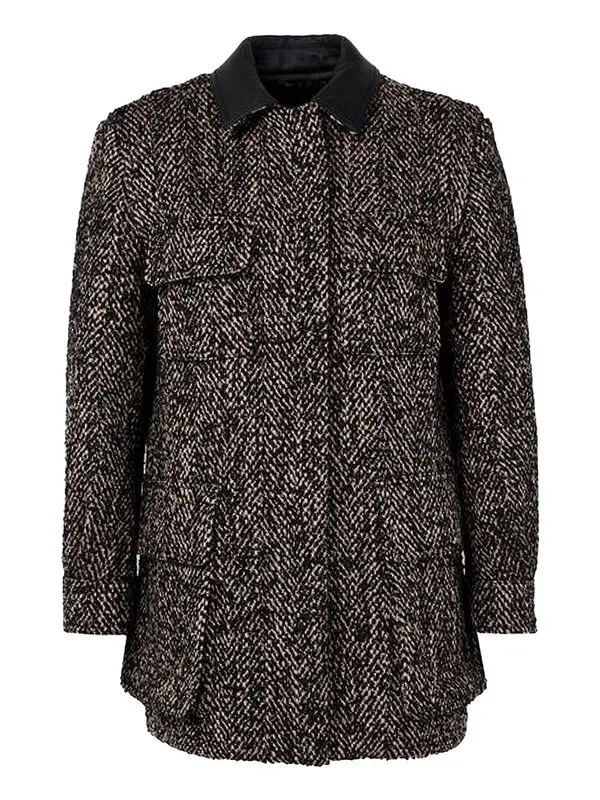 Max Mara Angio Virgin Wool Blend Coat - Black
