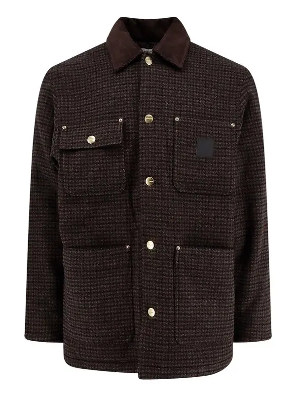 Carhartt Work In Progress Houndstooth Patterned Jacket - Brown