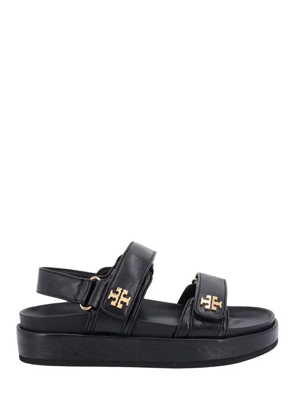 Tory Burch Kira Leather Platform Sandals - Black