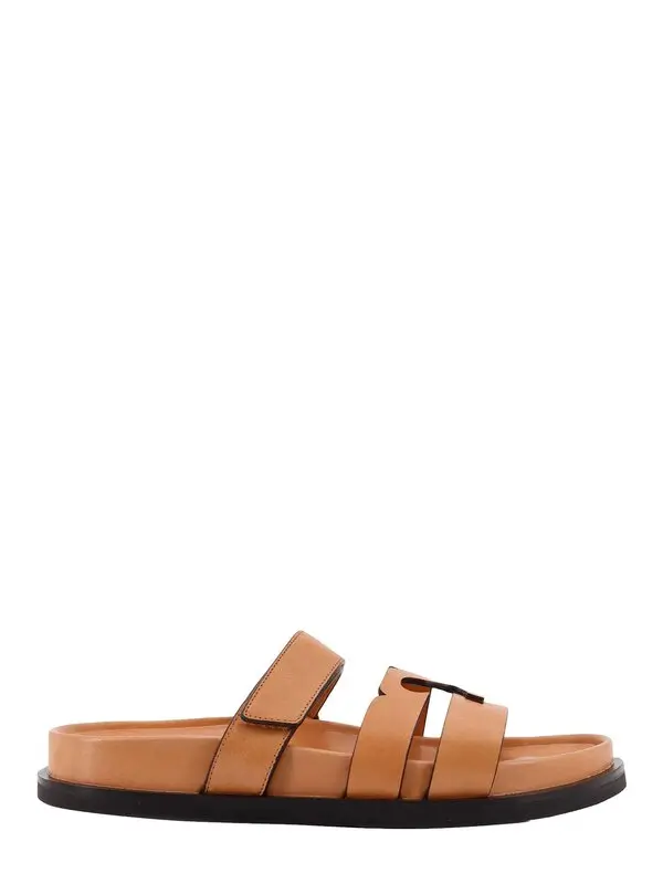 Tory Burch Ines Leather Sandals - Brown